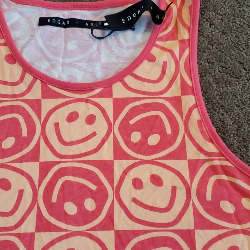Edgar + Ash | Shirts | Mens Edgar Ash Smiley Face Tank Top Size Med ...